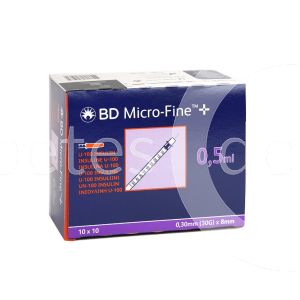 Micro-Fine U-100 insulinespuiten 0,5ml 8mm 30G 100 €16,50